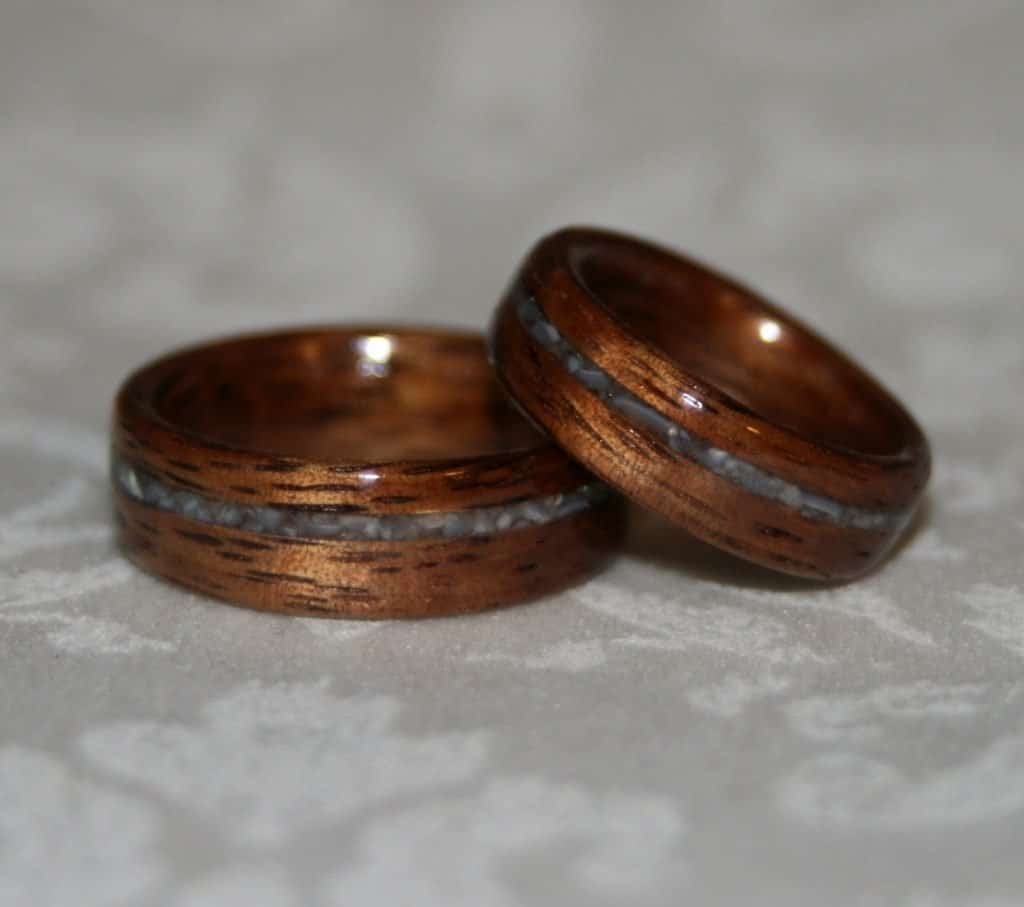 Wooden Wedding And Engagement Rings