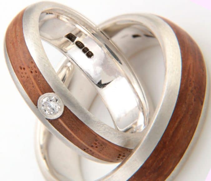 Wooden Wedding And Engagement Rings