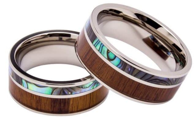 Wooden Wedding And Engagement Rings